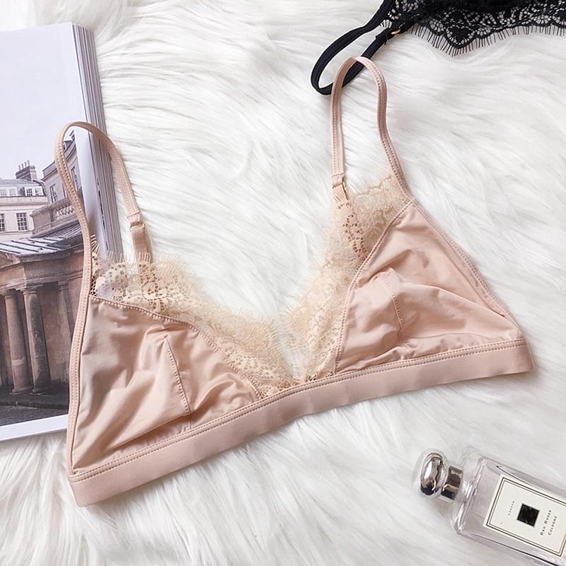 Bralette-BH aus Satin mit Spitzenverzierungen – Bombardina.de